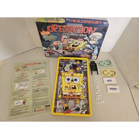 Milton Bradley | Toys | Spongebob Squarepants Operation Skill Game ...